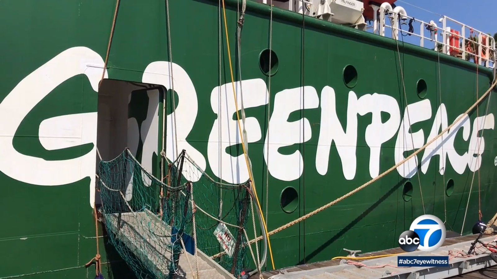 Greenpeace docks in Long Beach for educational mission - ABC7 Los Angeles