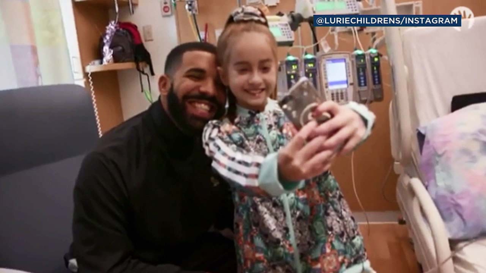 Drake visits young heart patient in Chicago after she posts 'Kiki ...