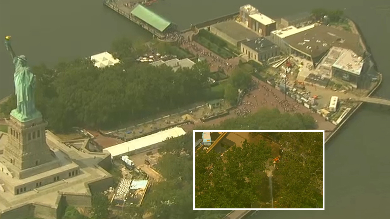 Liberty Island, Statue of Liberty evacuation after propane tank fire ...