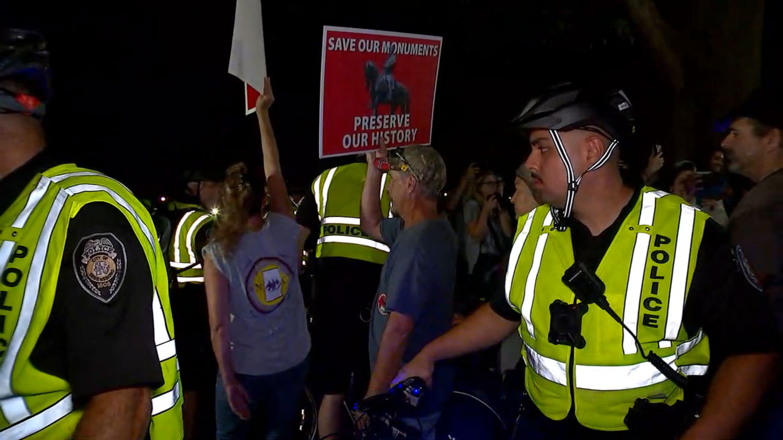 PHOTOS: Demonstrations at 'Silent Sam' statue site - ABC11 Raleigh-Durham