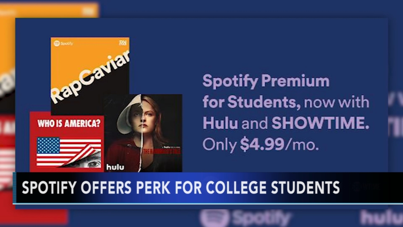 Spotify offering discounted bundle with Hulu for college students ...