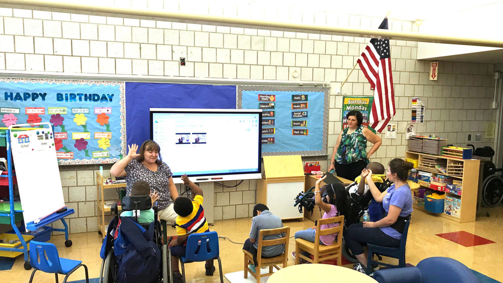 Students at New York's only public school located in a hospital head ...