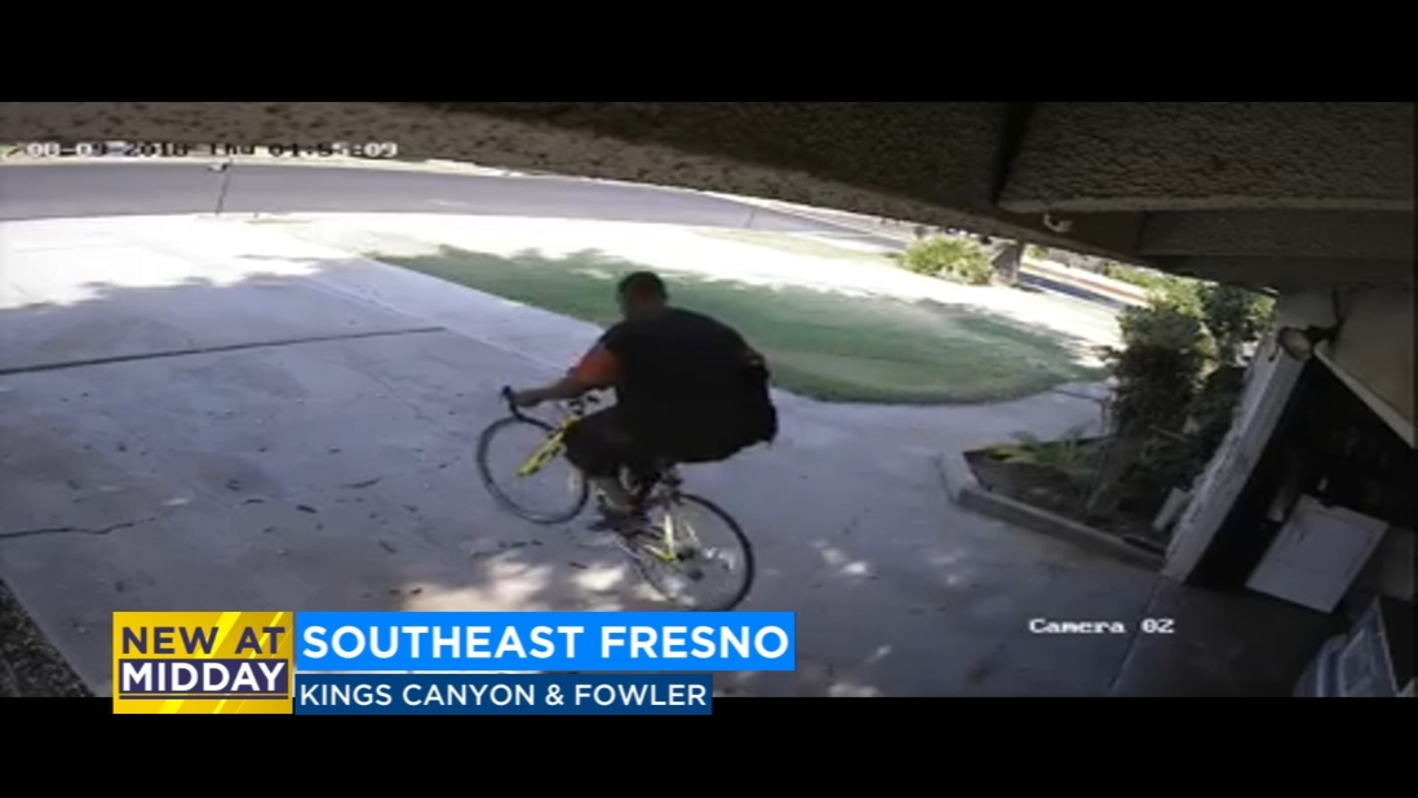 Burglar Caught On Video Stealing Bike And Flat Screen Tv From Fresno