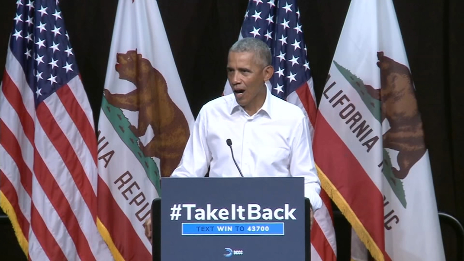 Obama urges 'sanity in our politics' during campaign swing in Anaheim ...