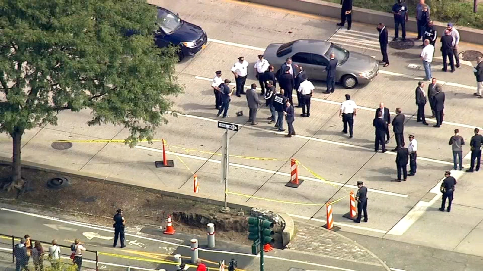 Shots fired after suspect flees traffic stop on West Side Highway in ...