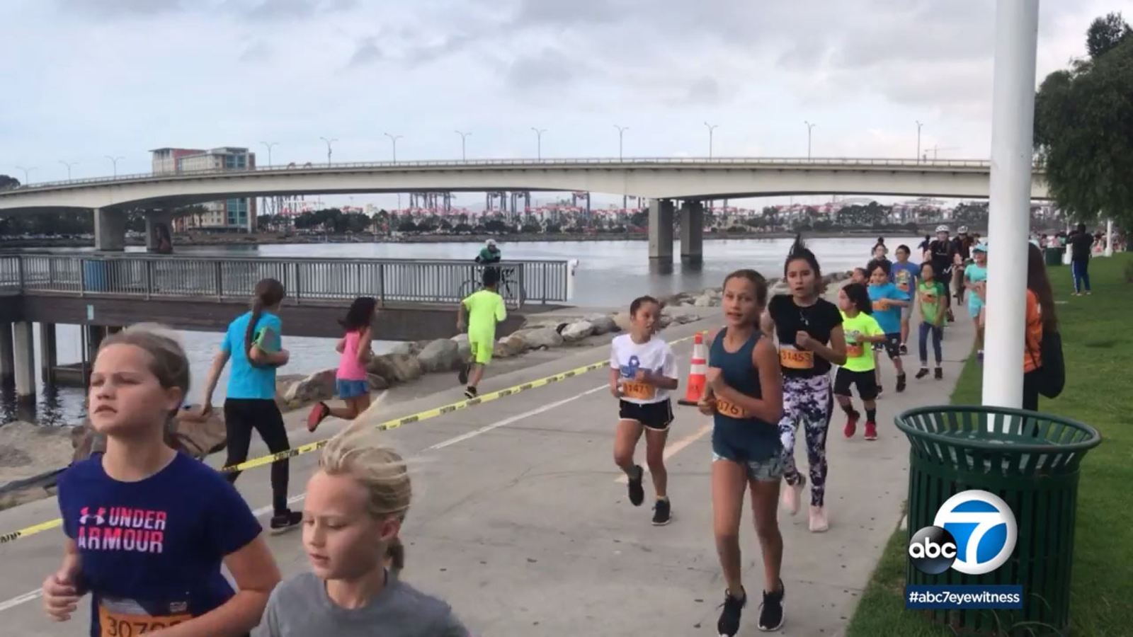 Kids take part in Aquarium of the Pacific's Fun Run in Long Beach ...