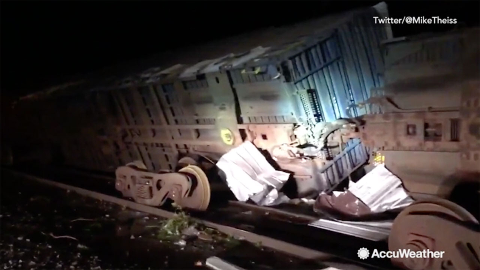 Hurricane Michael's high winds topple Florida freight train - ABC13 Houston