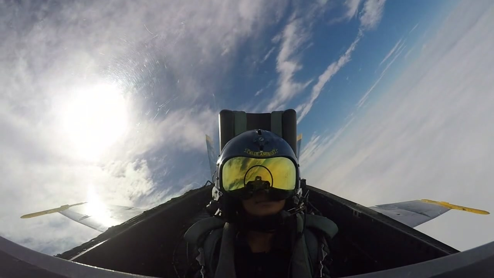 U.S. Navy Blue Angels take two local heroes on special flight above ...