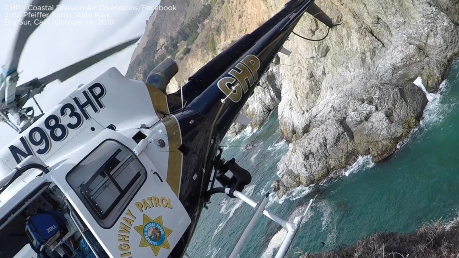 Helicopter rescue: California Highway Patrol crew saves man trapped in ...