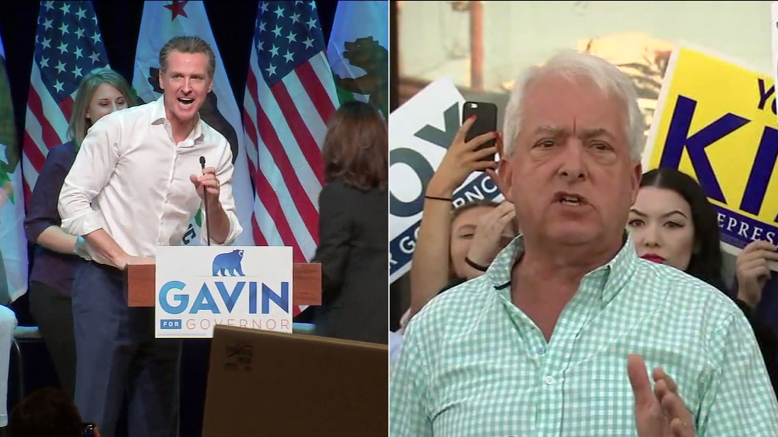 Gavin Newsom, John Cox hold rallies in SoCal ahead of midterm election ...