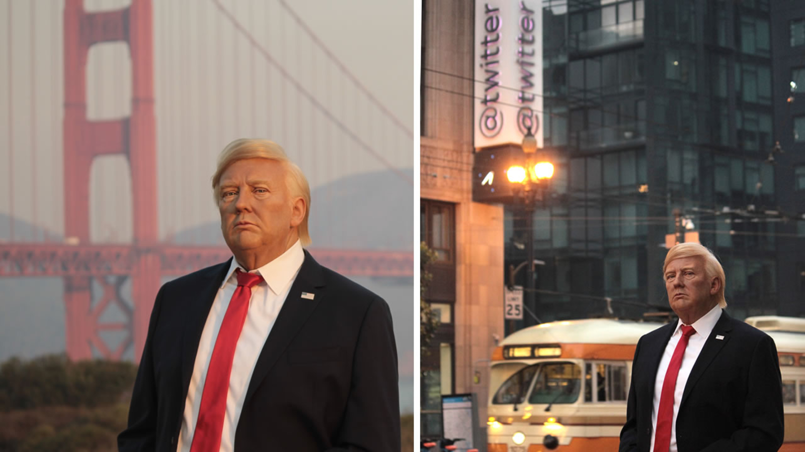 President Trump wax figure takes a tour of San Francisco - ABC7 San ...