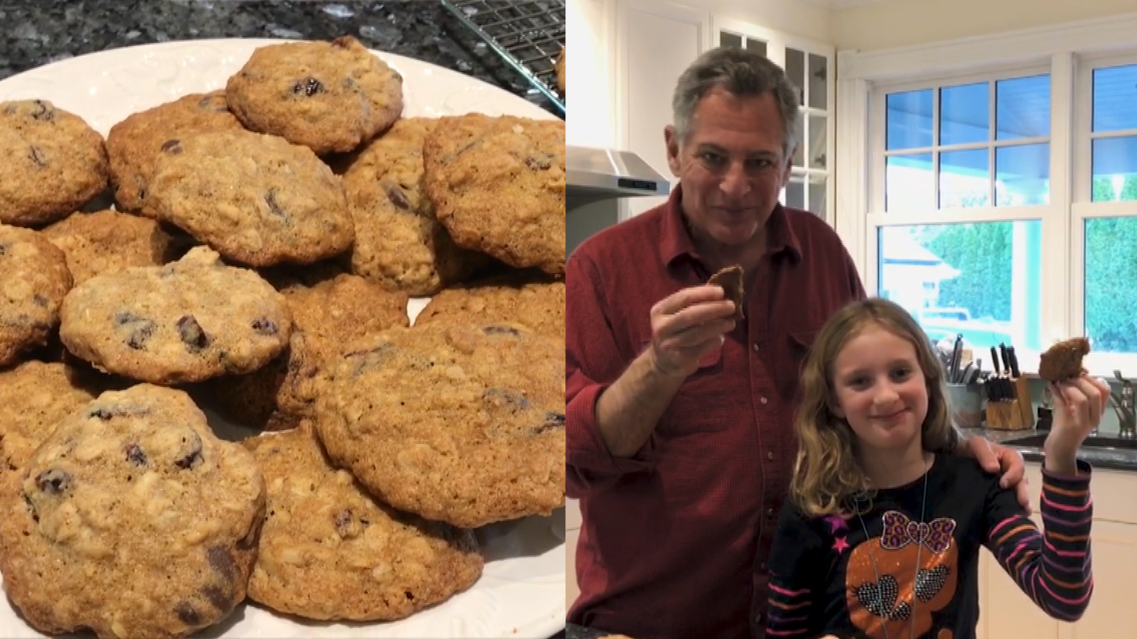 Bill Ritter and daughter Ella whip up cranberry chocolate chip oatmeal ...
