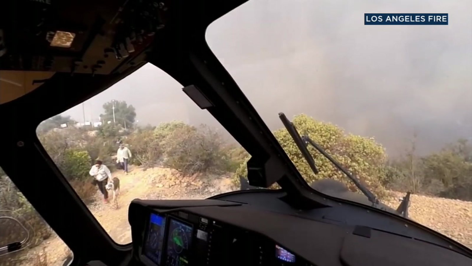 VIDEO: LAFD helicopter pilots rescue 3 people, 2 dogs in Santa Monica ...