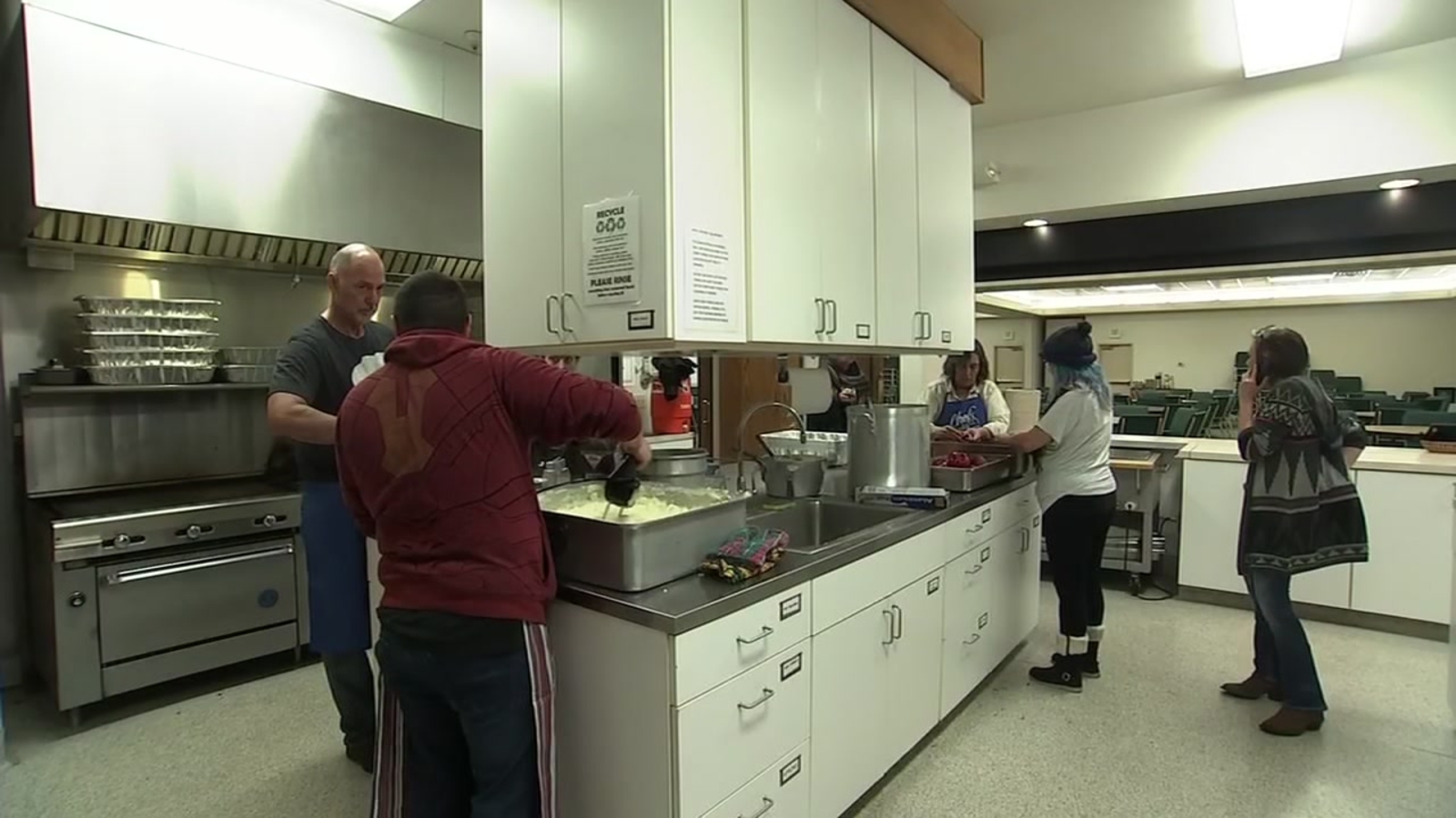 Volunteers work around the clock to prepare Thanksgiving meals for Camp ...