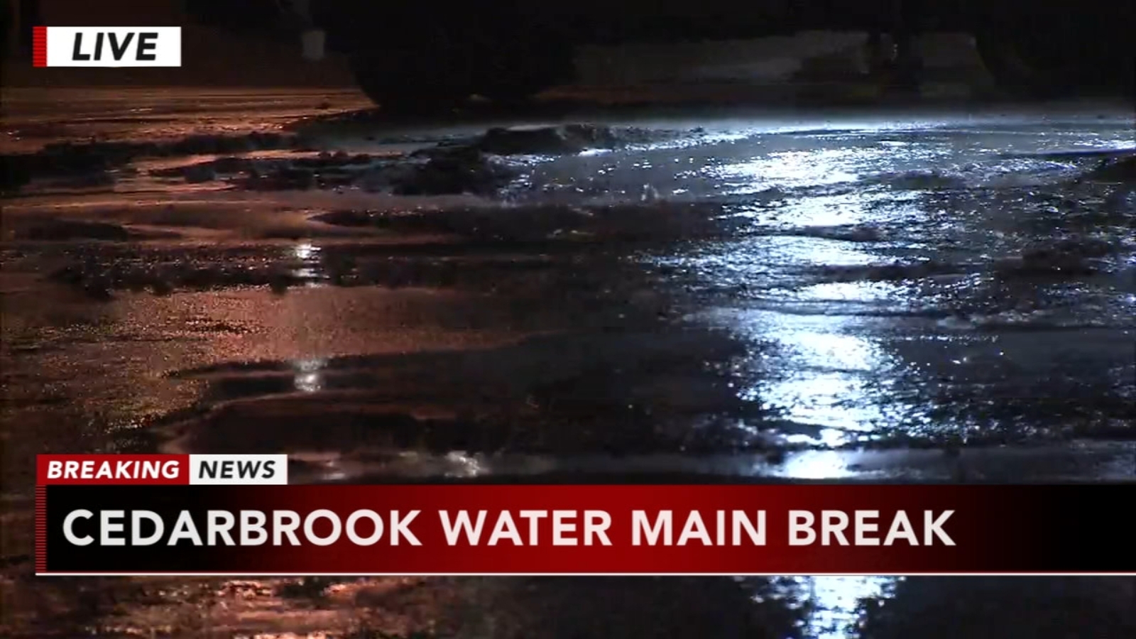 Water main break causing icy conditions in Cedarbrook - 6abc Philadelphia