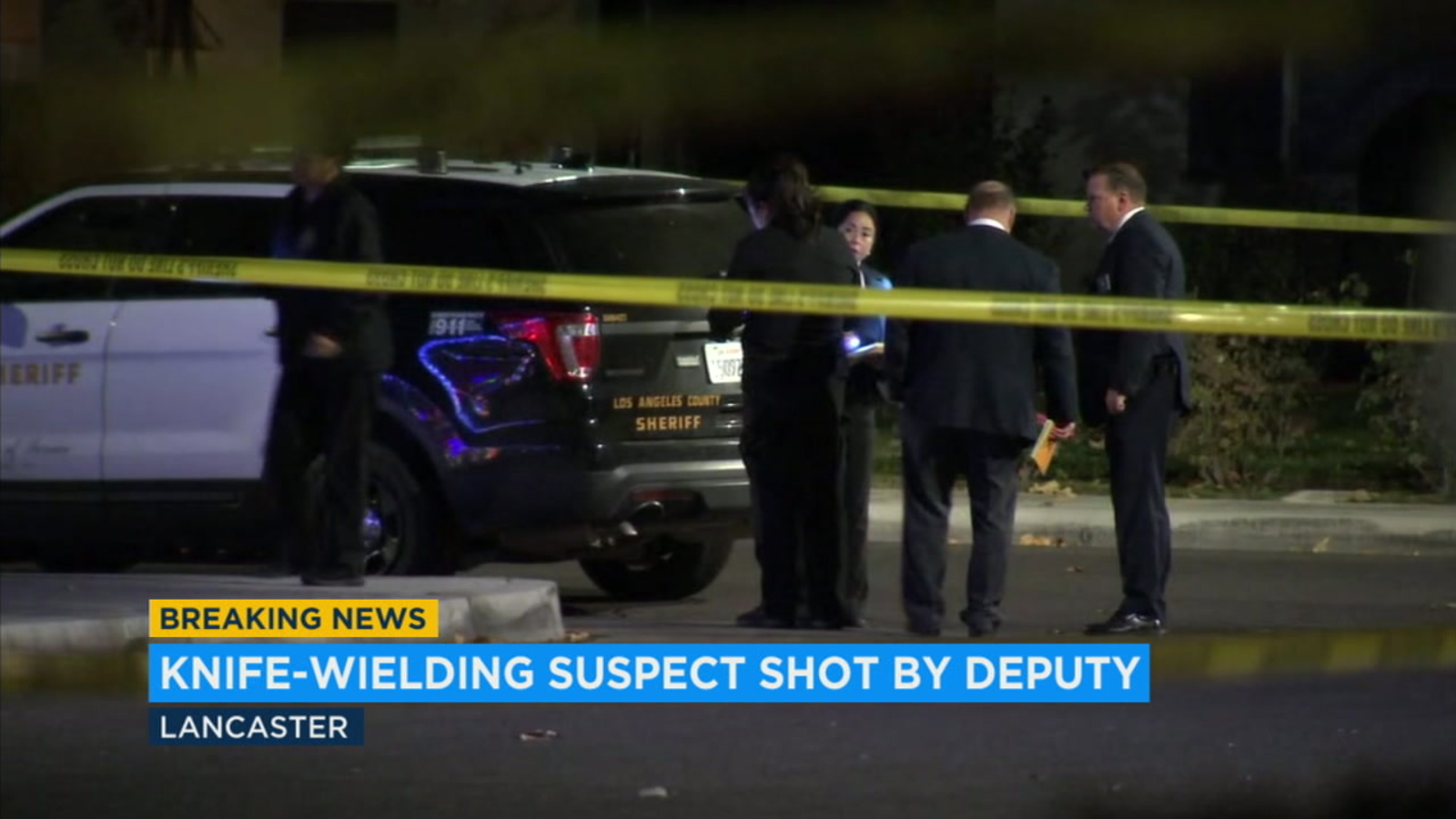 Suspect struck by gunfire in Lancaster deputy-involved shooting - ABC7 ...