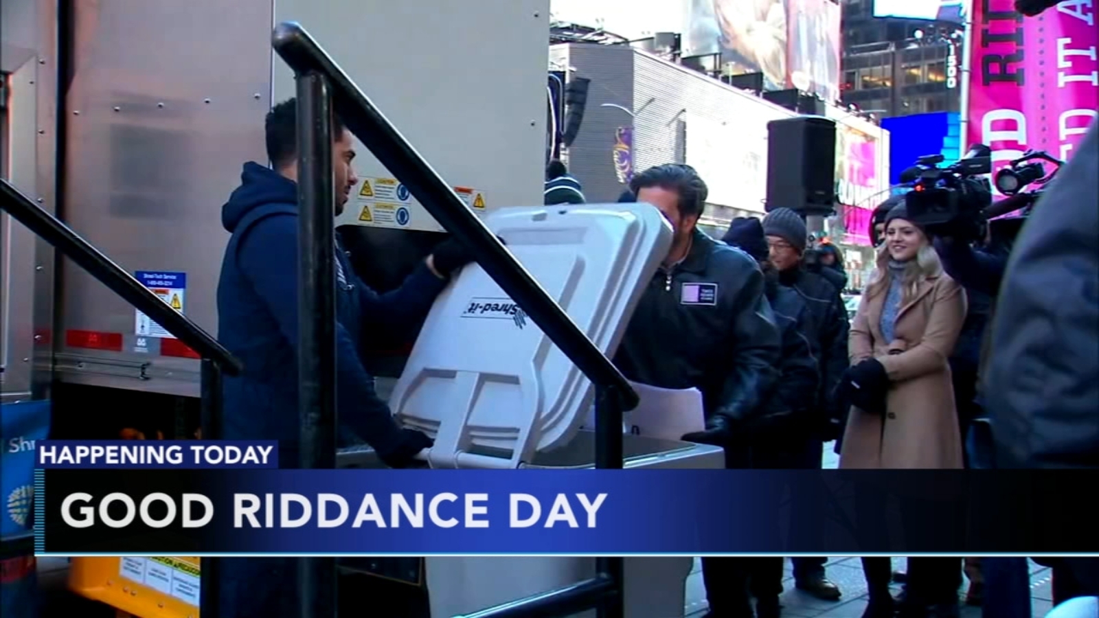 New York residents celebrate Good Riddance Day in Times Square - 6abc ...