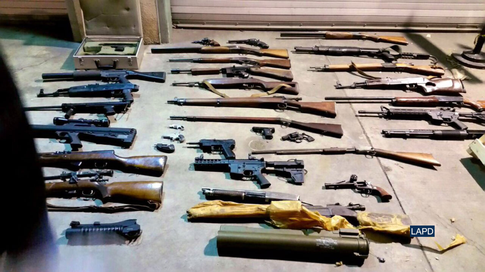 LAPD seizes rocket launcher, TNT, rifles from South LA home - ABC7 Los ...