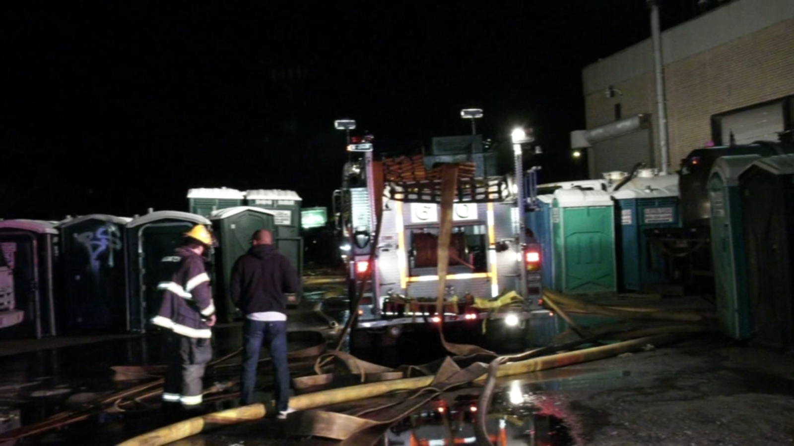 South Philly portable toilet company Royal Flush catches fire - 6abc ...