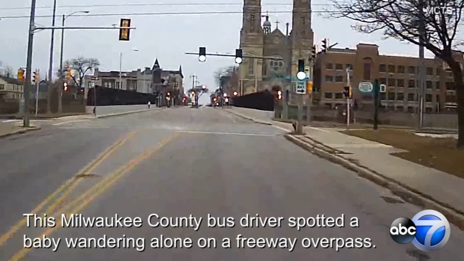 Milwaukee County bus driver rescues baby wandering barefoot on freeway overpass - ABC7 San Francisco