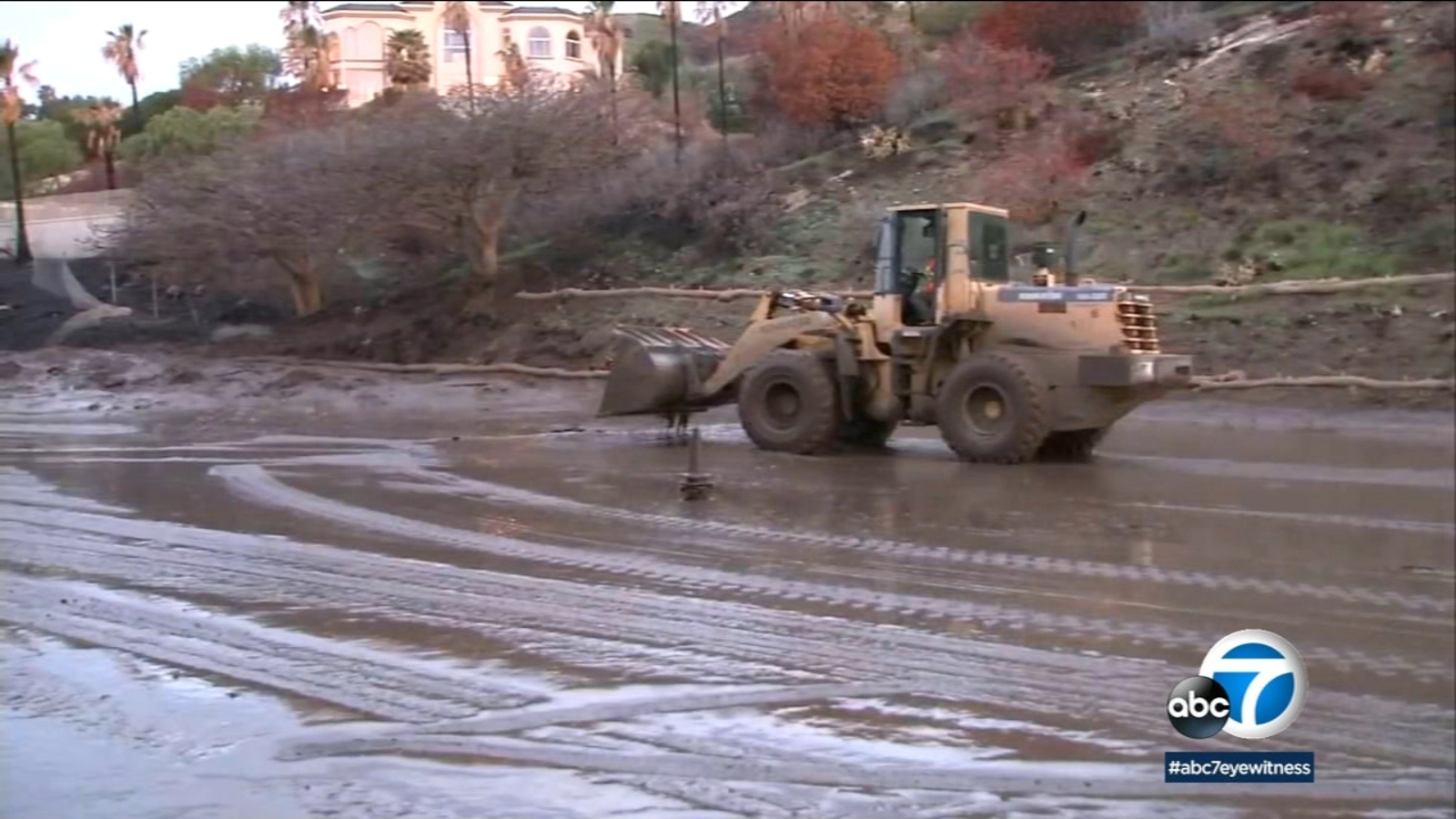 Cleanups underway after rain causes muddy mess in Malibu - ABC7 Los Angeles