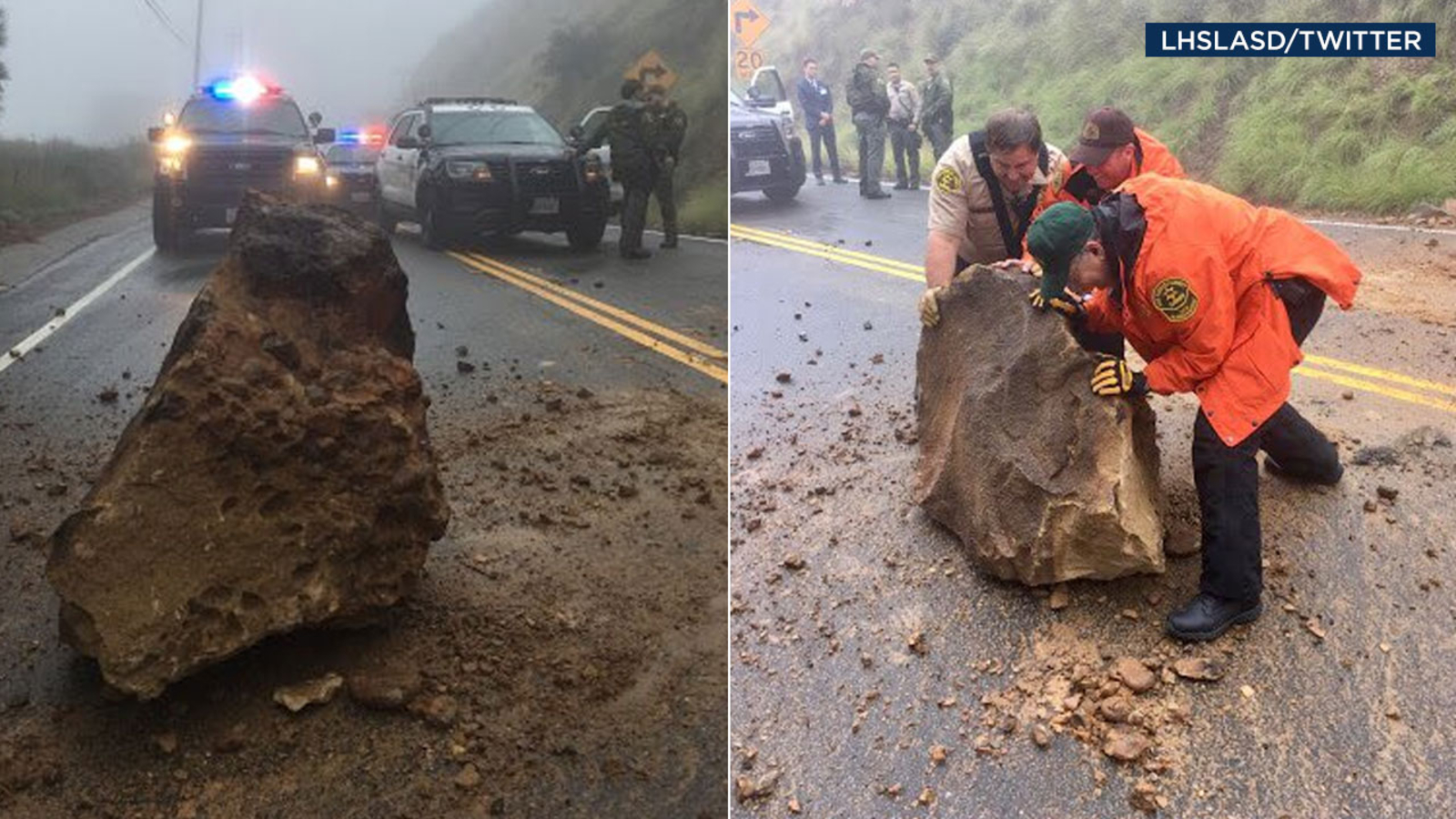 Hiker struck by large boulder in Malibu, critically injured - ABC7 Los ...
