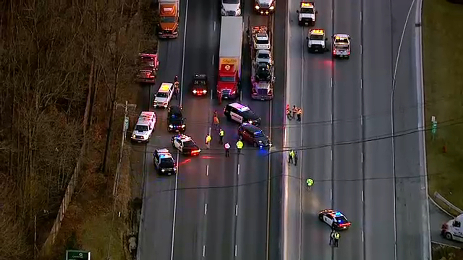 Downed power lines cause huge backups on Route 17 in Saddle River, New ...