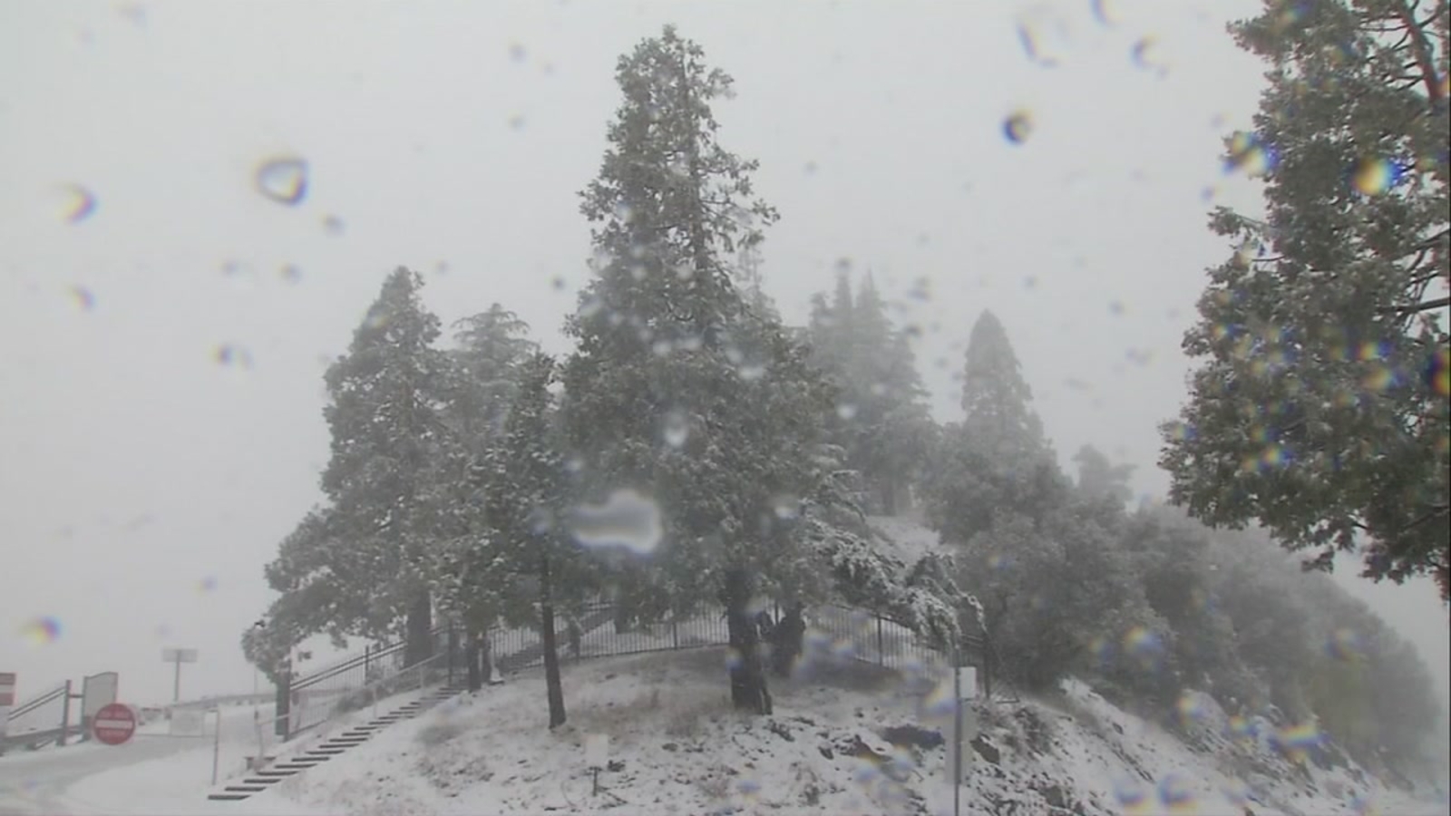 Flurry of flurries fall on Mount Hamilton - ABC7 San Francisco