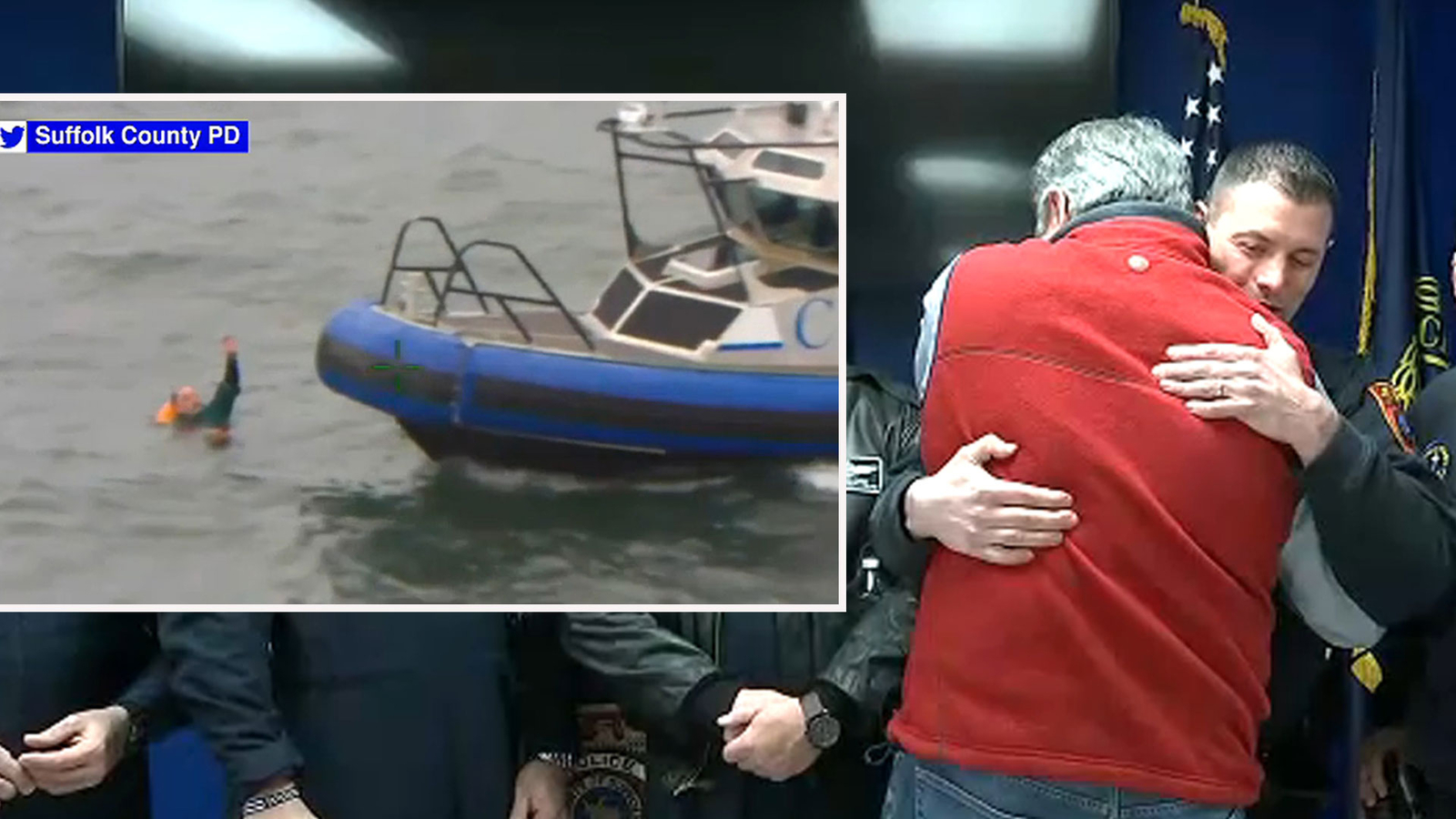 Long Island man thanks rescuers who plucked him out of water off Fire ...