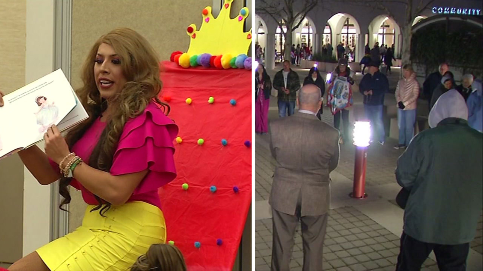 Drag Queen Story Hour brings support and protest in Brentwood - ABC7 ...
