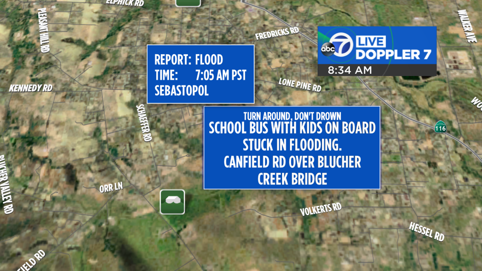 School bus with children on board freed after getting stuck in ...