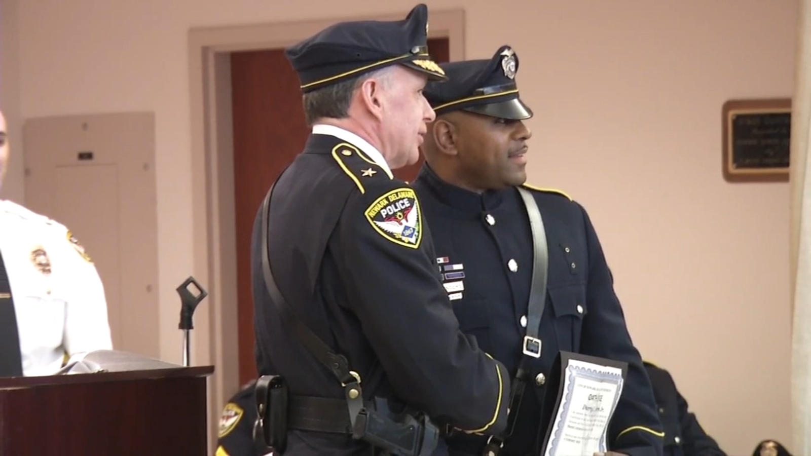 Newark Delaware Police promotion day - 6abc Philadelphia