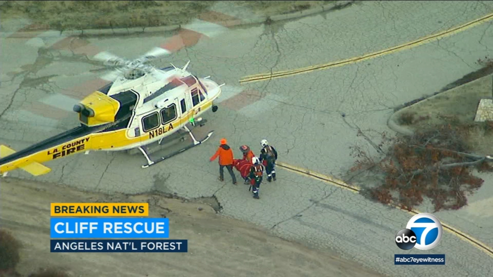 5 rescued after vehicle goes over cliff in Angeles National Forest ...