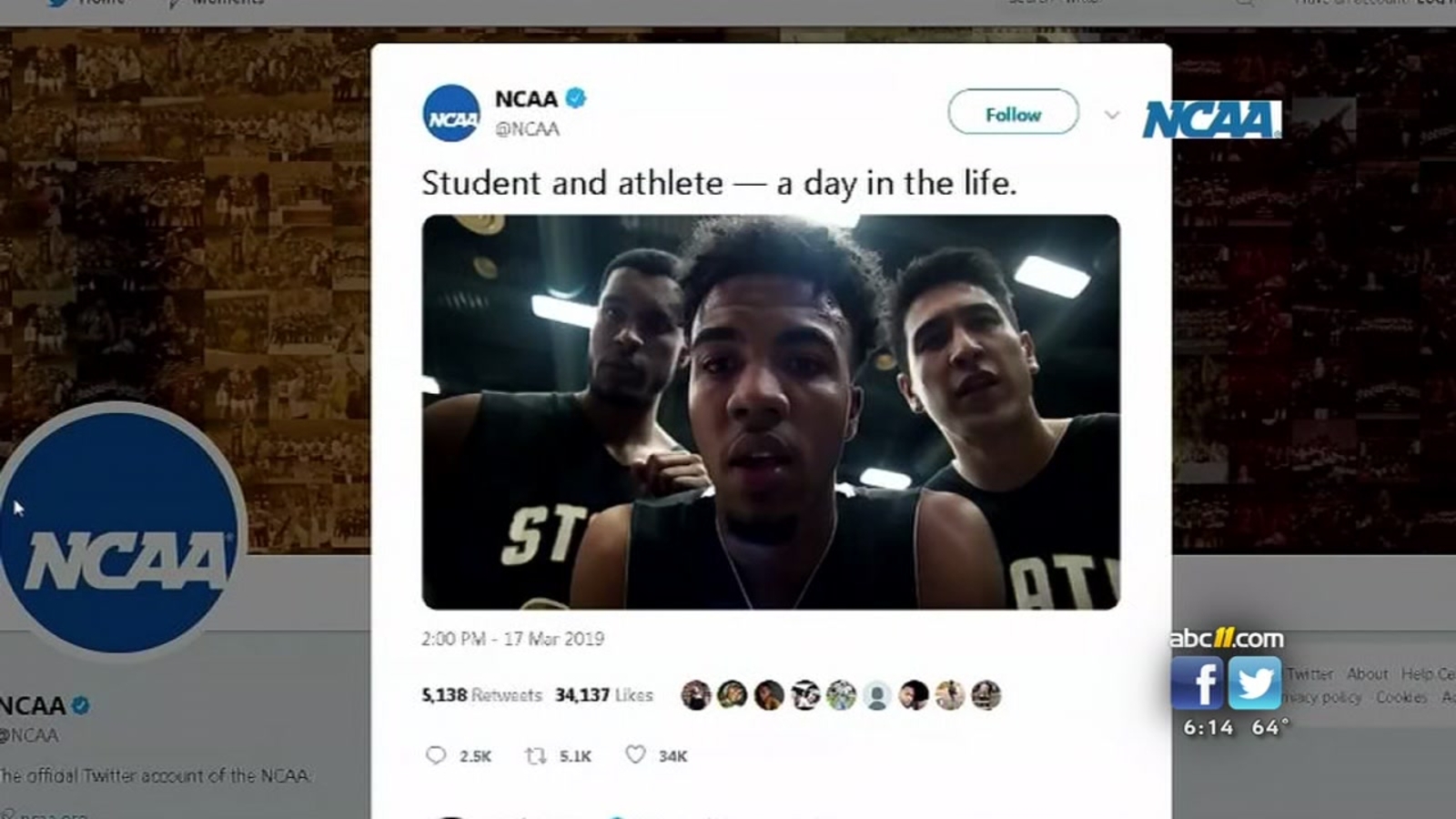 'A Day in the Life:' NCCU players join others in ripping NCAA student ...