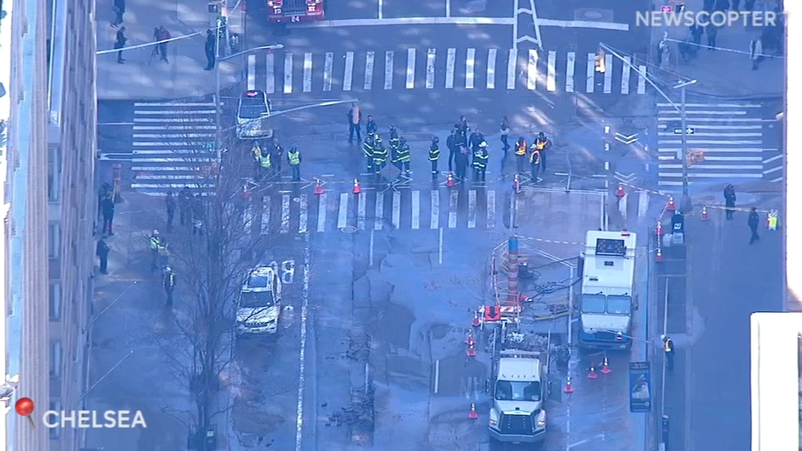 Water service restored after Chelsea main break, streets reopened ...