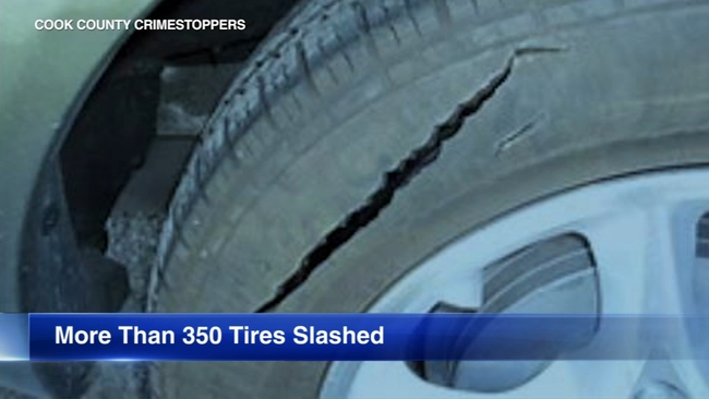 Tires slashed - ABC7 Chicago