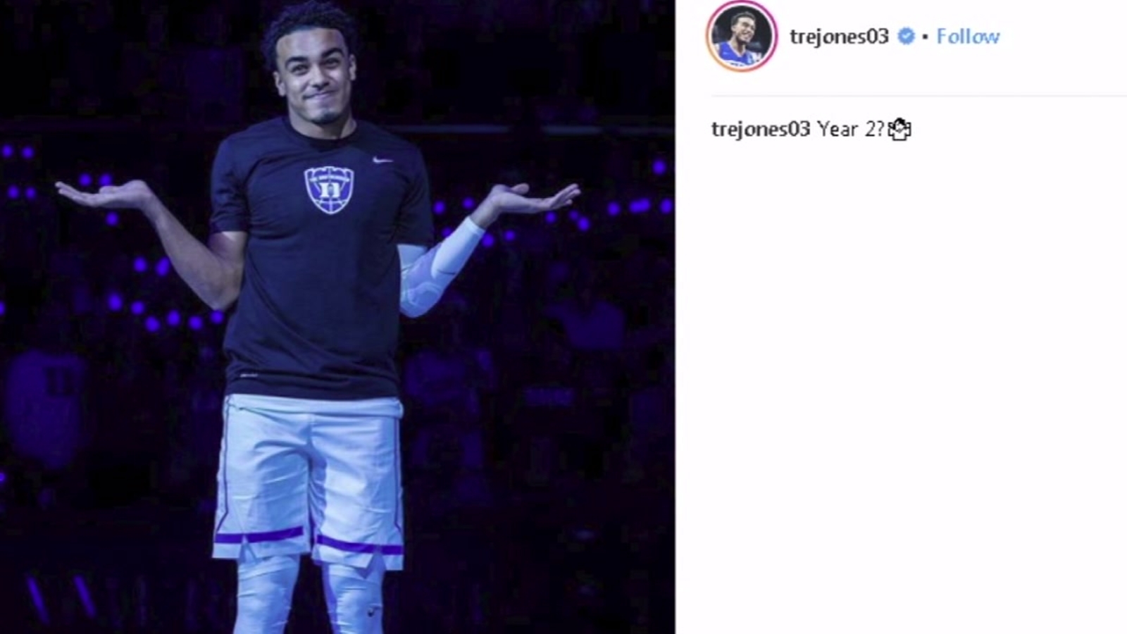 Tre Jones makes it official -- he'll return to Duke for 2nd year ...