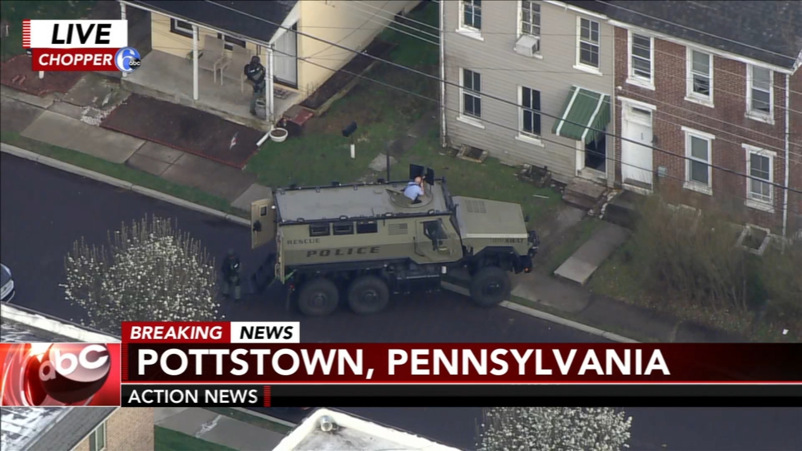 Officers with guns drawn surround home in Pottstown - 6abc Philadelphia