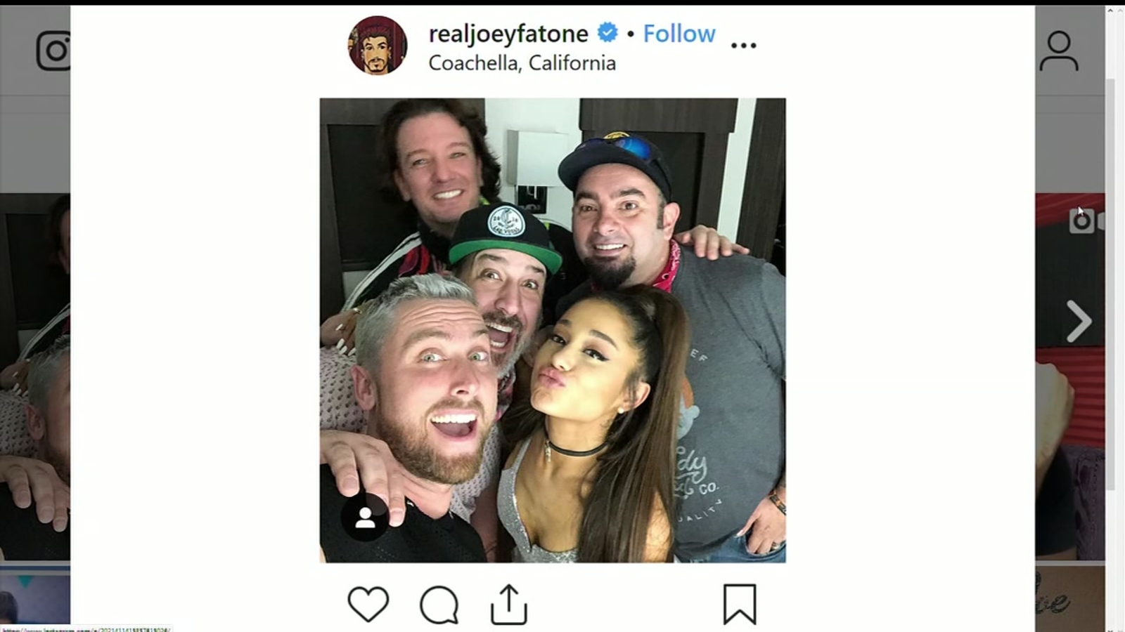 *NSYNC performs with Ariana Grande on stage during Coachella in ...