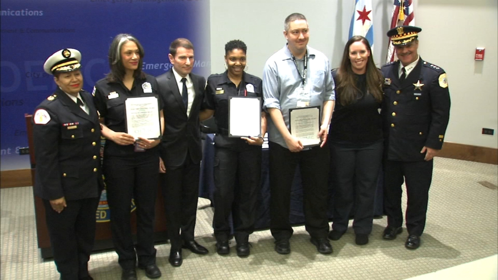 911 operators honored for actions in Mercy Hospital shooting - ABC7 Chicago
