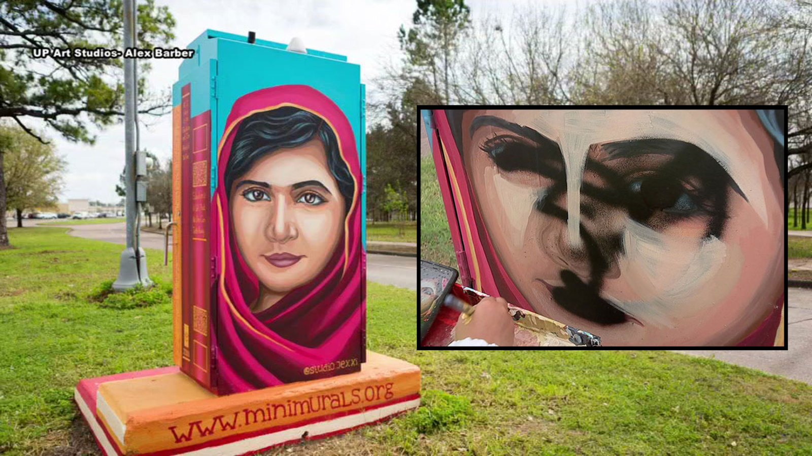 Malala Yousafzai mural in Houston targeted by vandals - ABC13 Houston