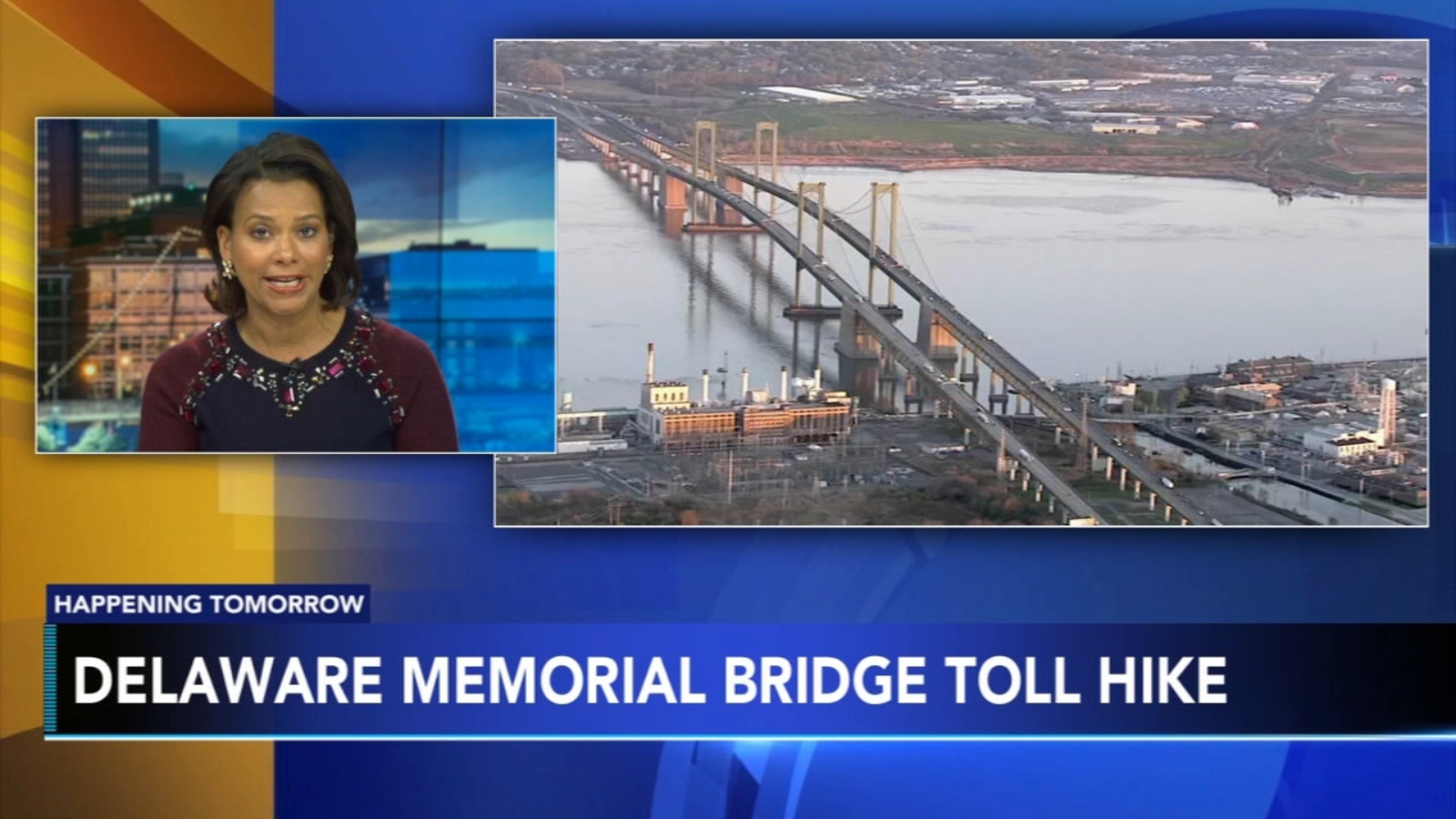 Delaware Memorial Bridge toll set to increase Wednesday - 6abc Philadelphia