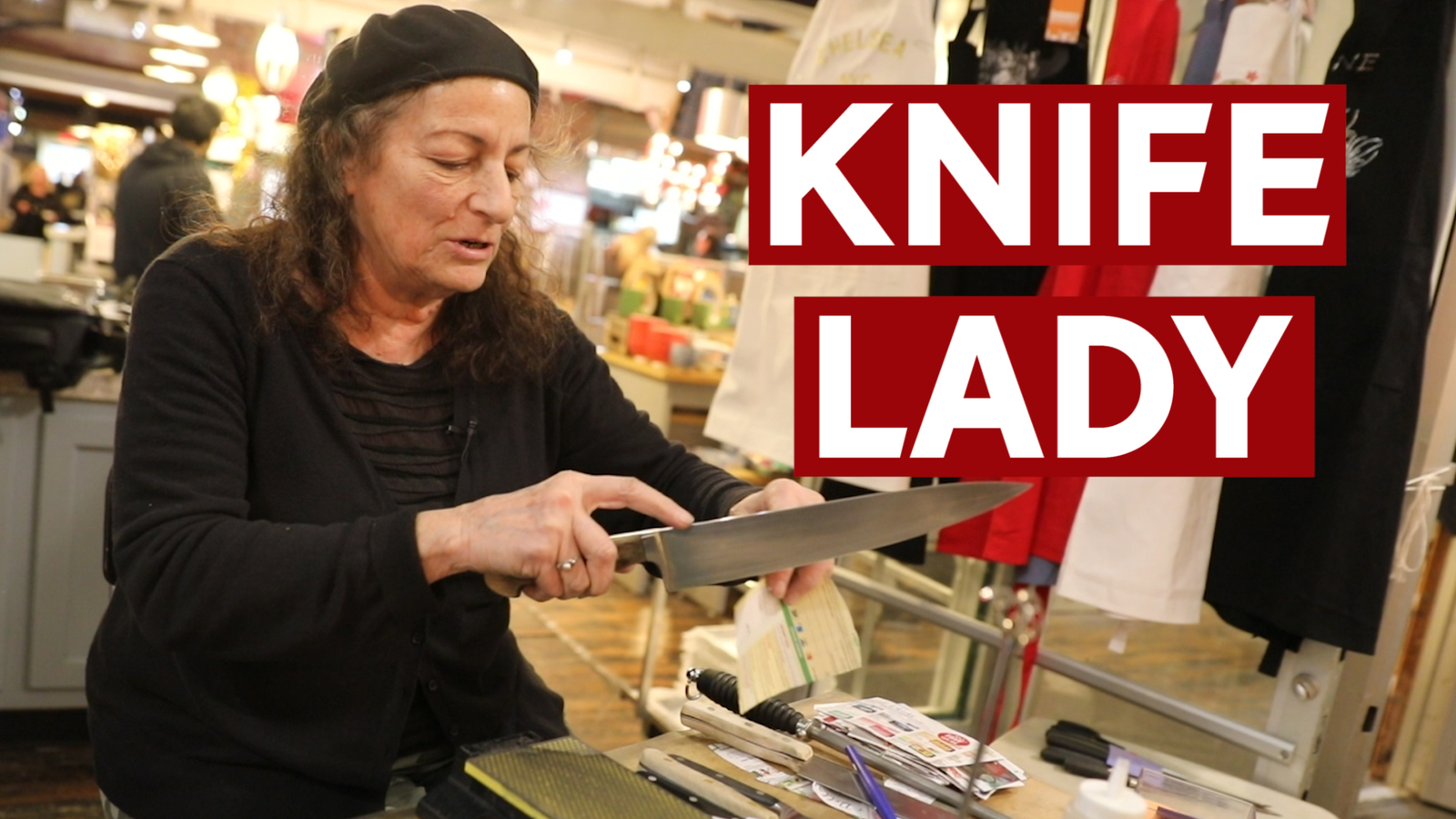 'Knife Lady of Chelsea Market' teaches you how to properly sharpen your ...