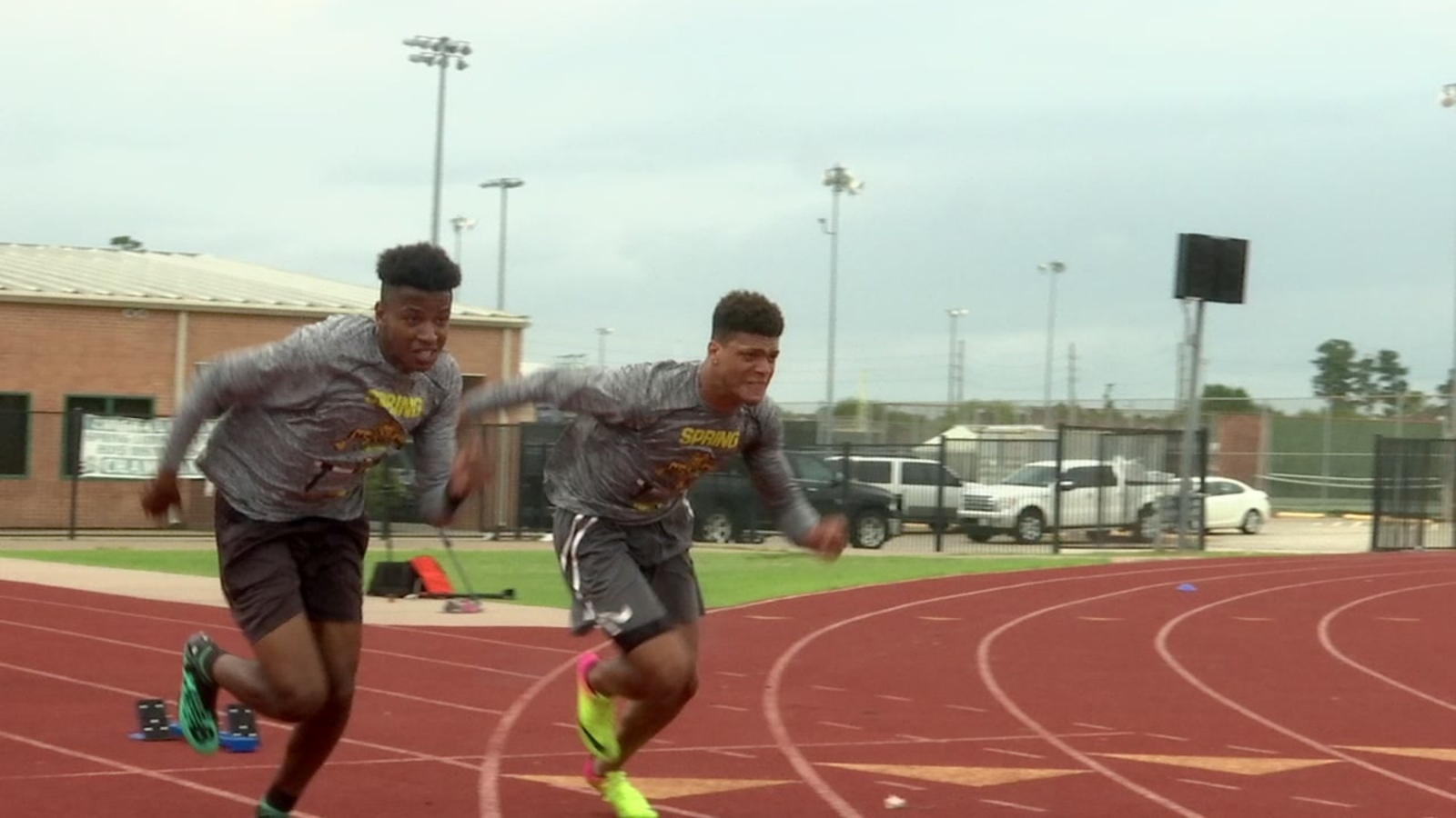 Daniel Harrold and Trevon Mays representing Spring HS in state track ...