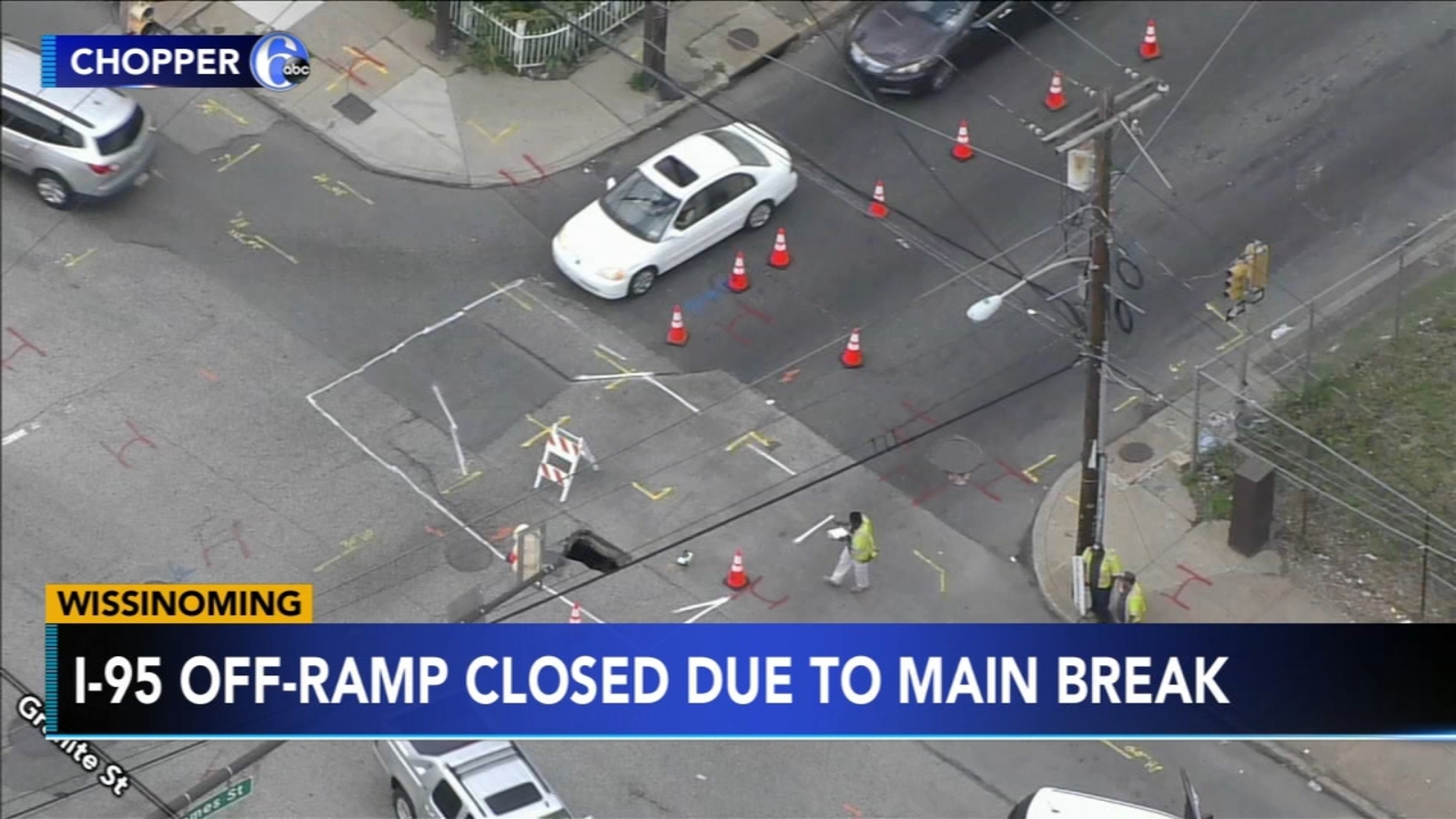 I-95 south ramp exit at Bridge Street closed due to water main break ...