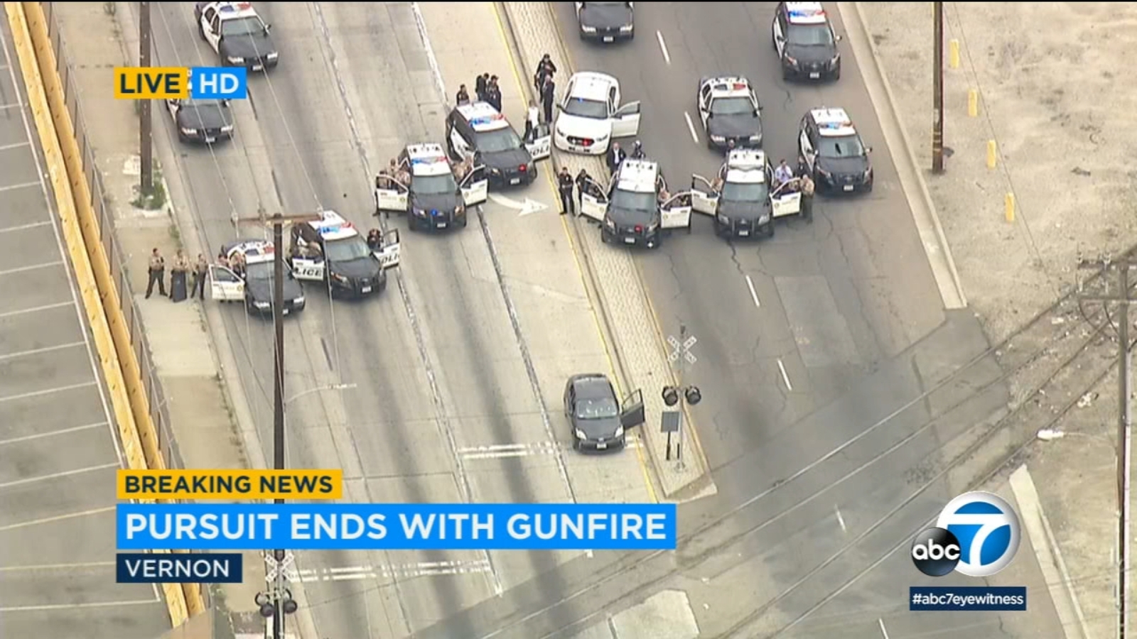 Video Wild Police Chase Ends With Dramatic Shootout Standoff In