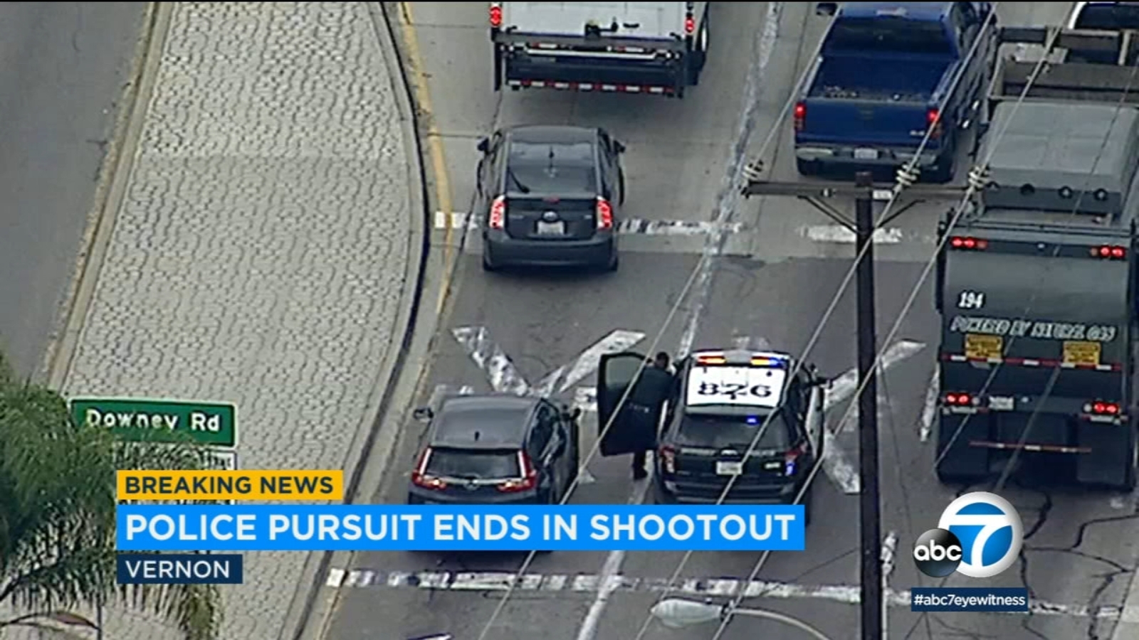 Video Wild Police Chase Ends With Dramatic Shootout Standoff In