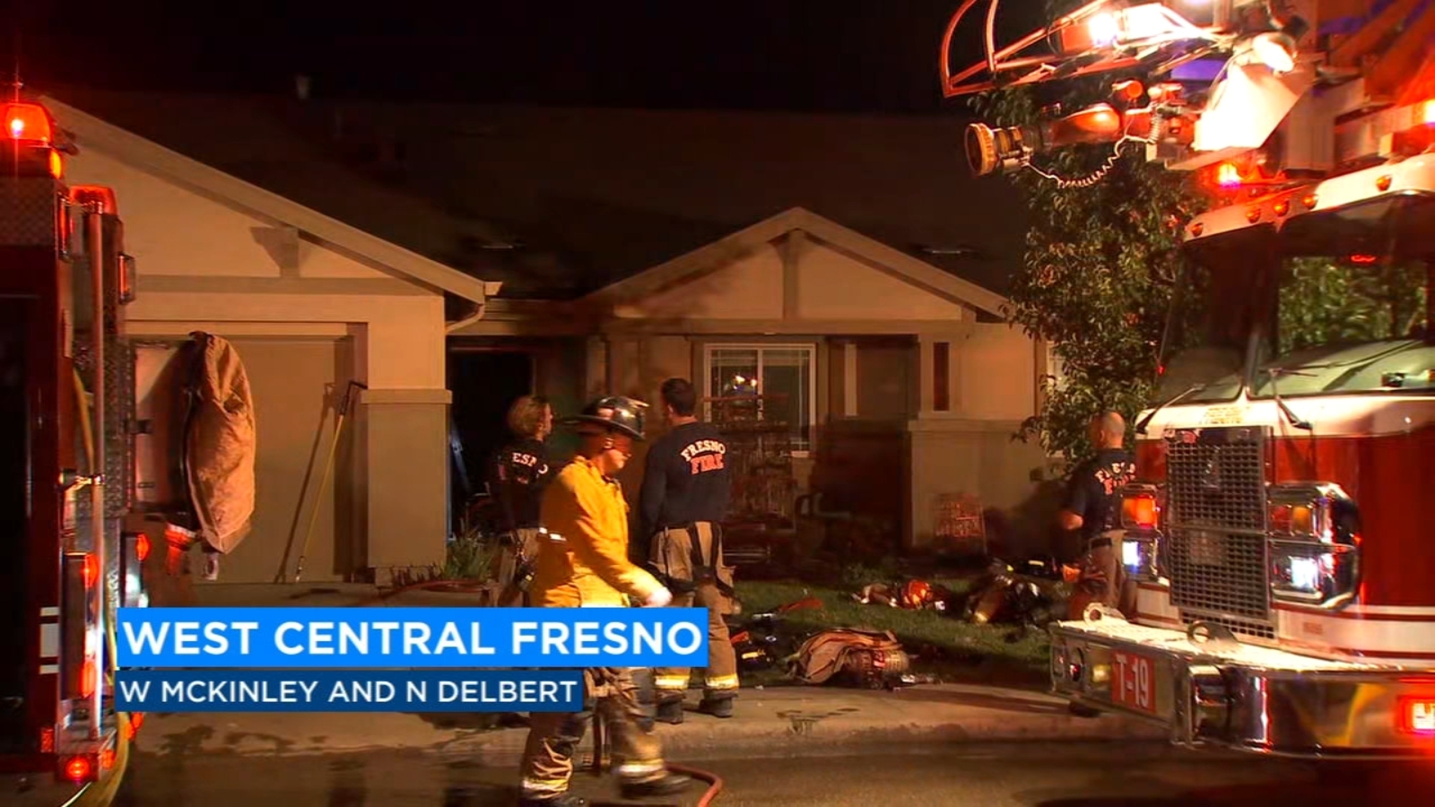 Crews battle house fire in West Central Fresno - ABC30 Fresno