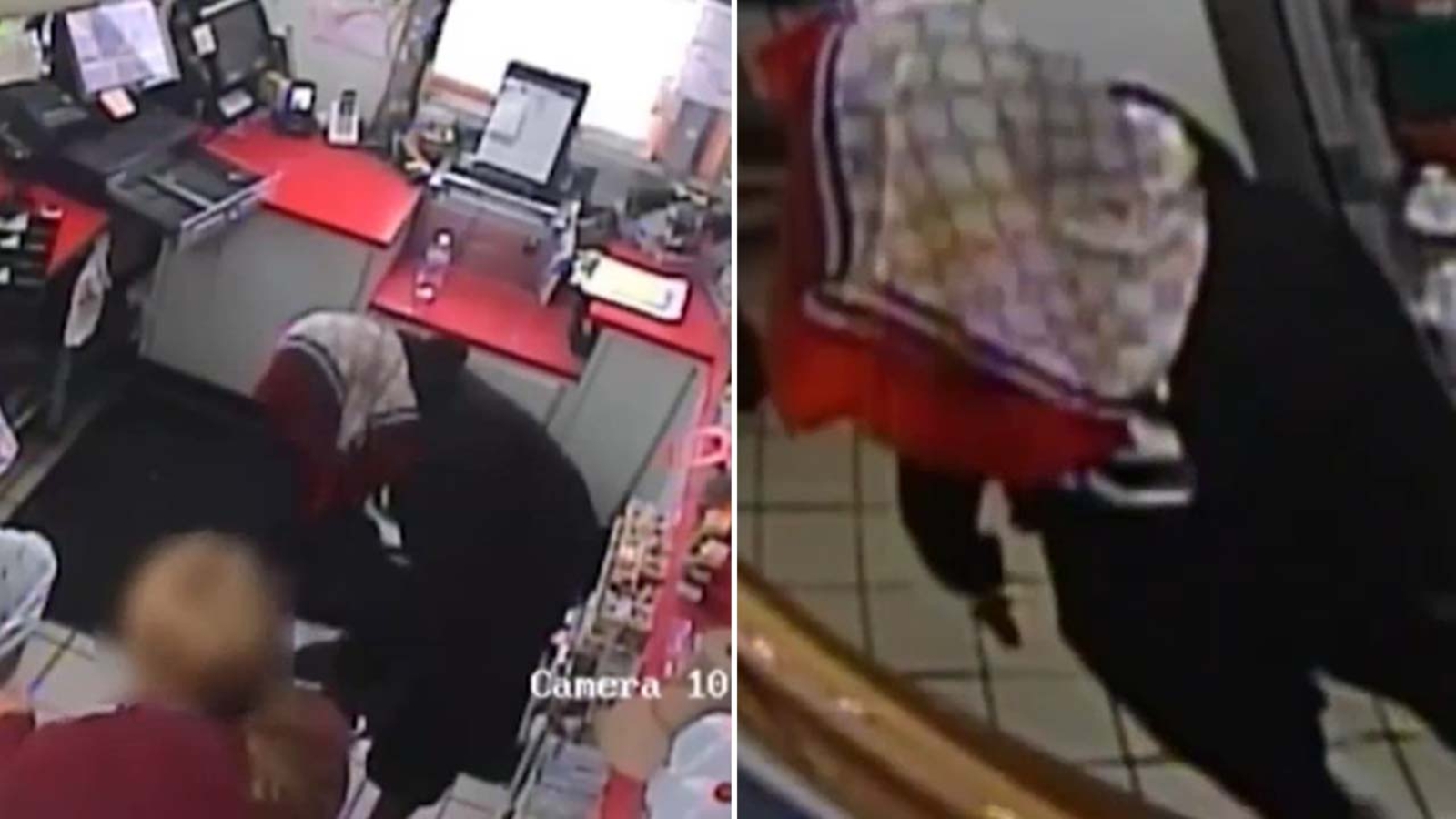Gucci scarf-wearing suspect seen on video pistol-whipping clerk during ...