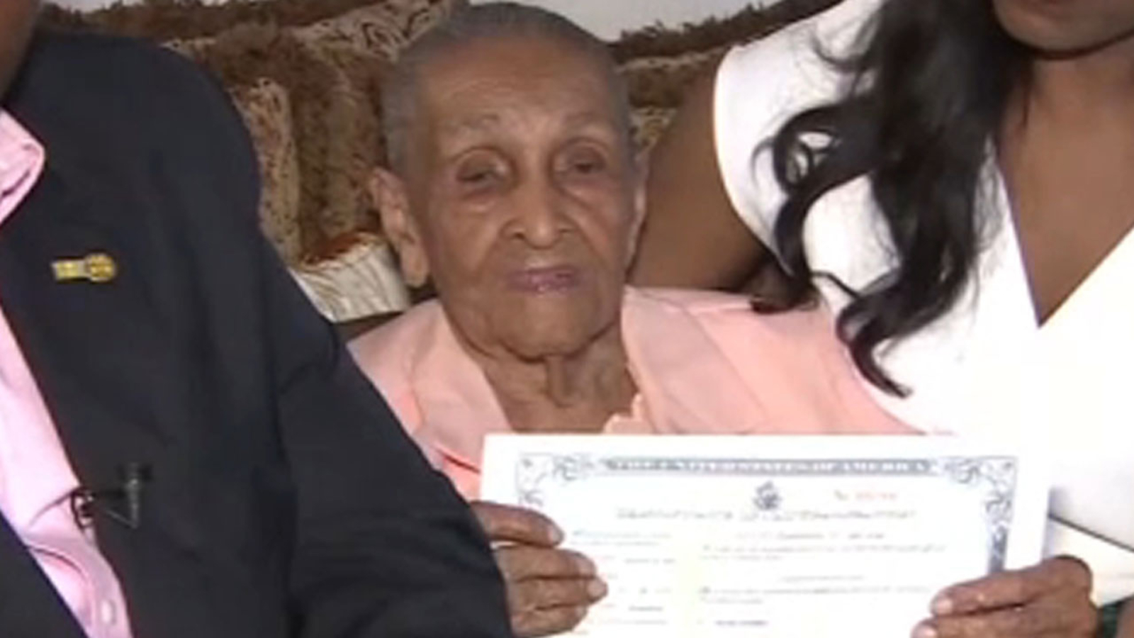 United States citizenship awarded to 103-year-old Andrea Joseph from ...